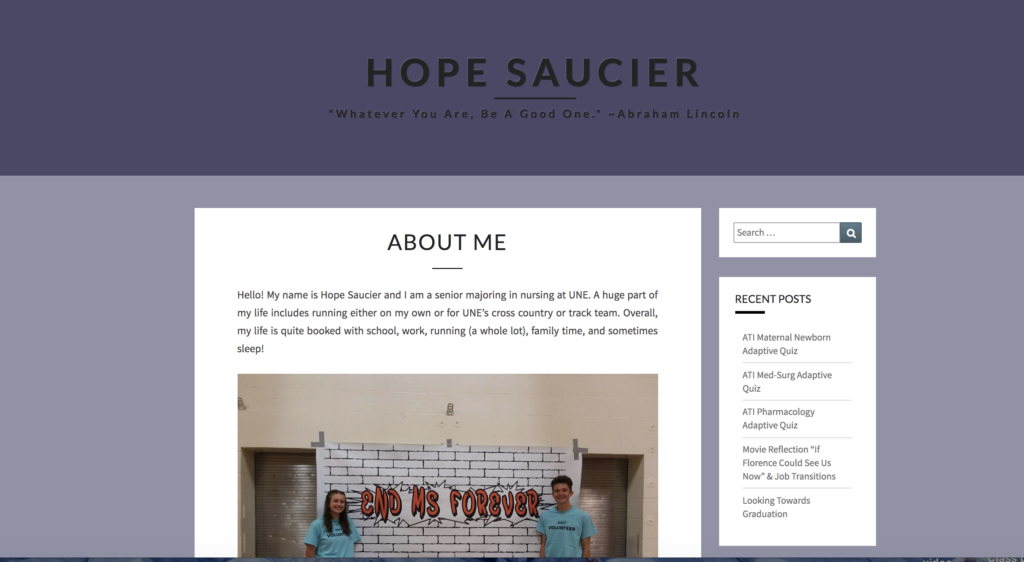 Sample ePortfolios – UNE Portfolio