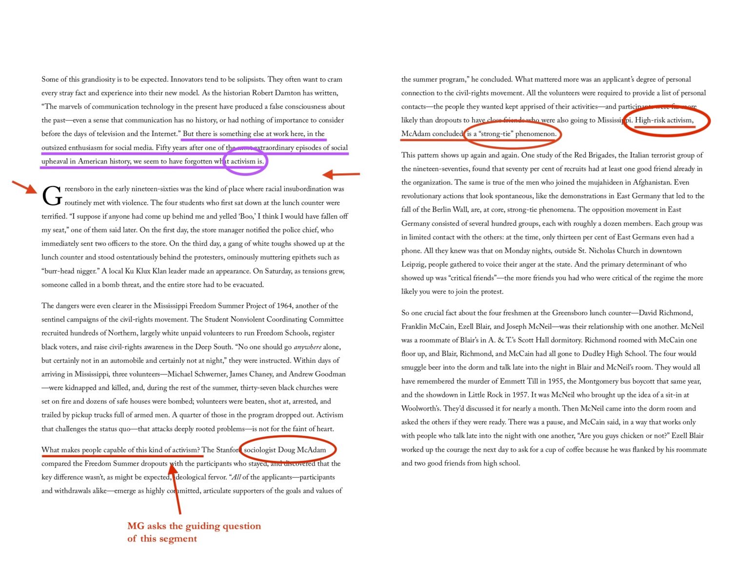 Chunking a Complex Text – Dr. Eric Drown's Overflow